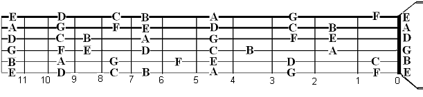Half Steps and Whole Steps on the Guitar